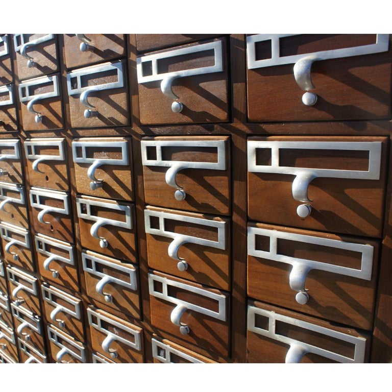 Vintage Midcentury Library Card Catalogue Cabinet at 1stDibs