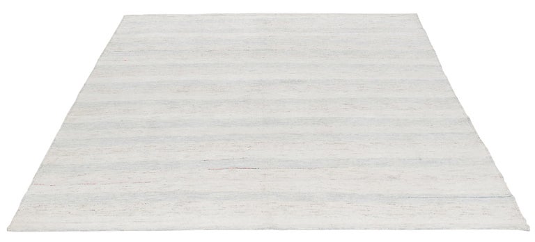 Vintage Midcentury Minimalist Flat-Weave Rug For Sale at 1stDibs