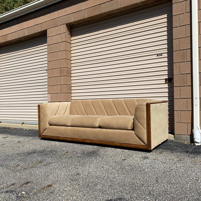 Vintage Mid-Century Modern Tufted Beige Three-Seat Case Sofa, Circa ...