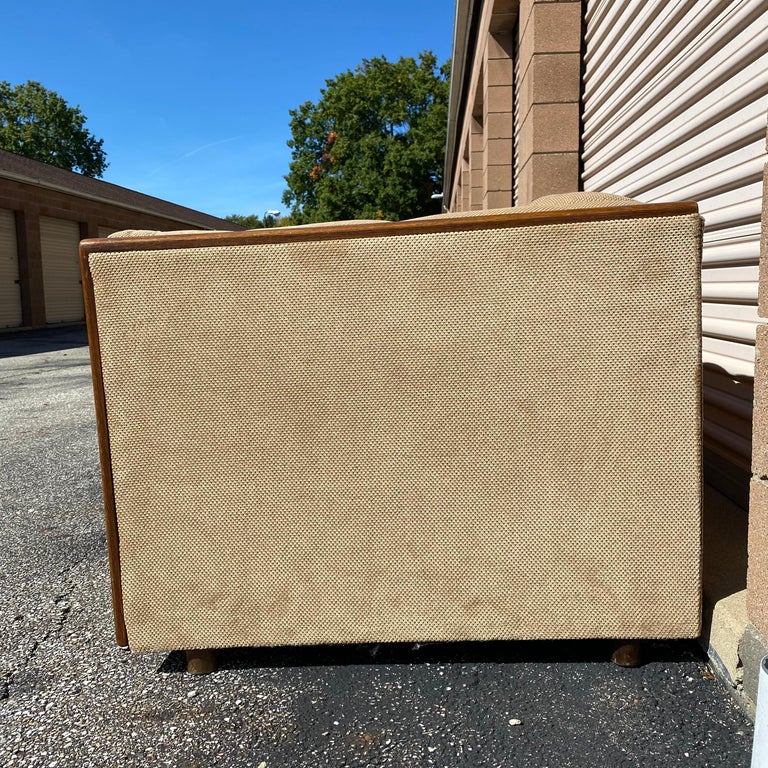 Vintage Mid-Century Modern Tufted Beige Three-Seat Case Sofa, Circa ...