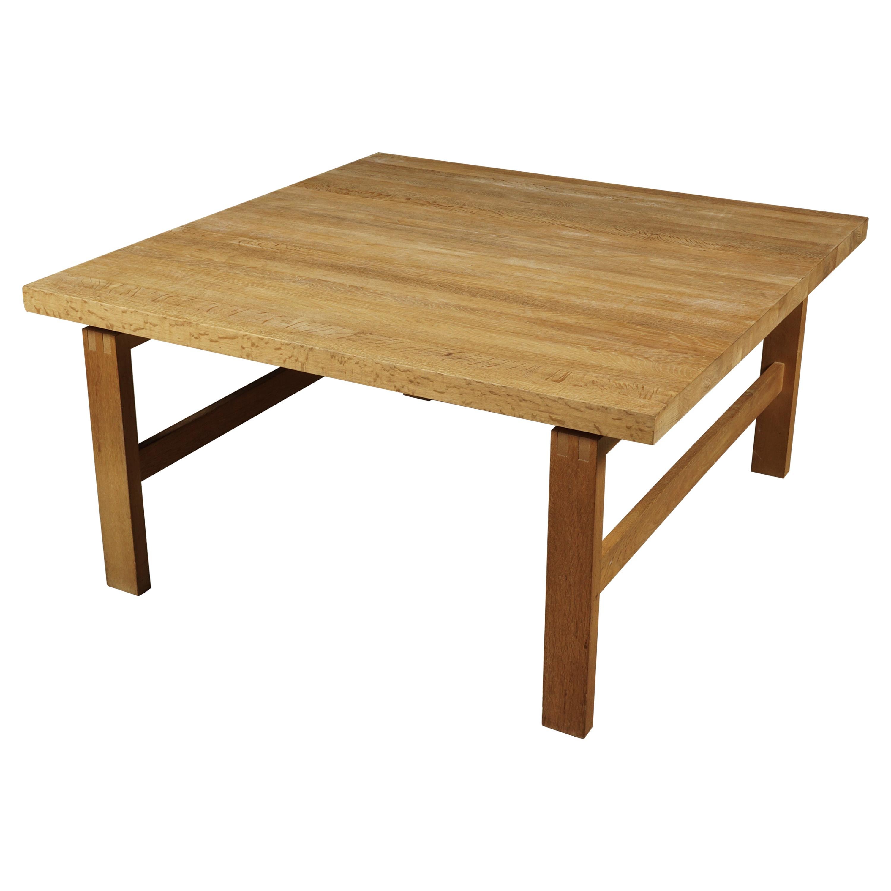 Vintage Midcentury Oak Coffee Table from Denmark, 1960s at 1stDibs
