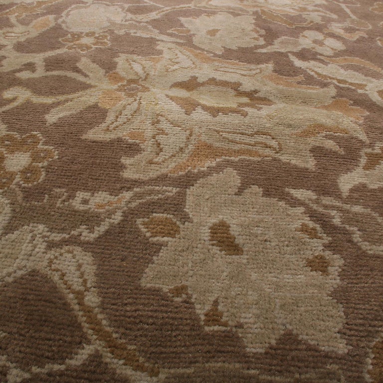 Vintage Midcentury Sultanabad Beige-Brown Wool Persian Rug by Rug and ...