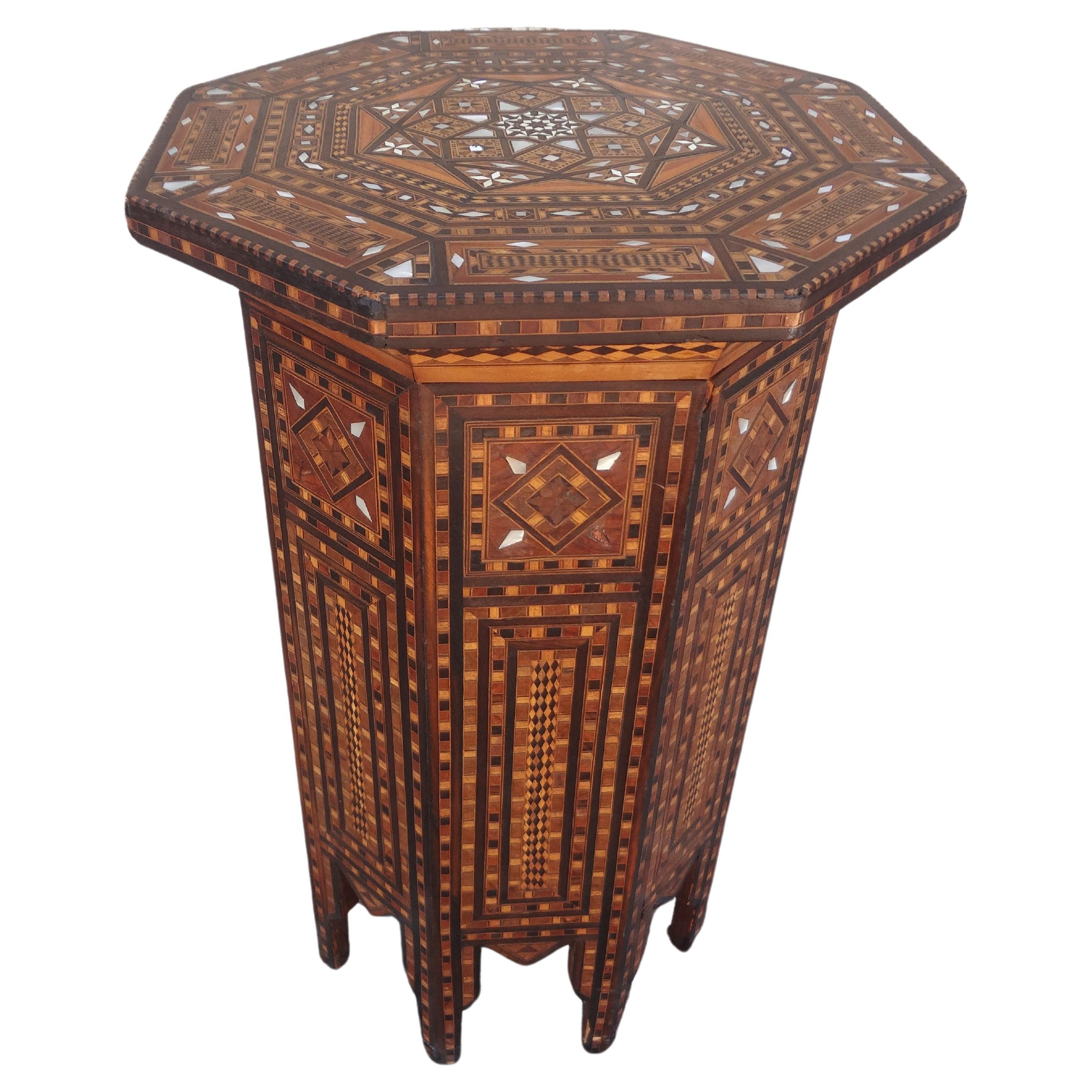 Middle Eastern Moorish Inlaid Pedestal at 1stDibs