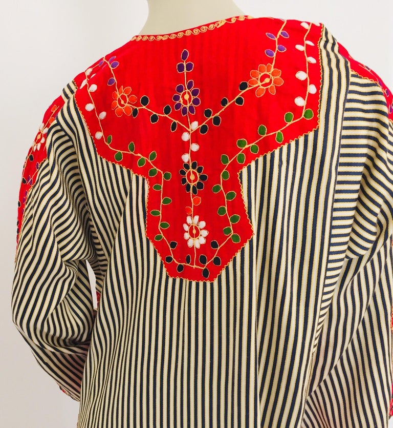 Vintage Middle Eastern Ethnic Caftan, Kaftan Maxi Dress For Sale at 1stDibs