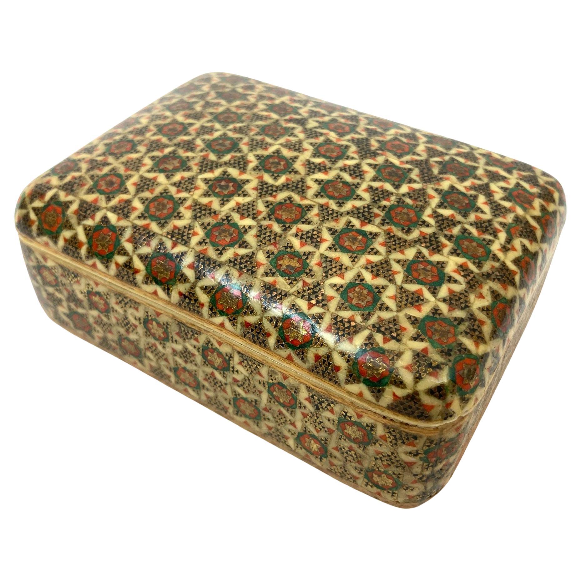 Indo-Persian Khatam Micro Mosaic Jewelry Box For Sale at 1stDibs ...