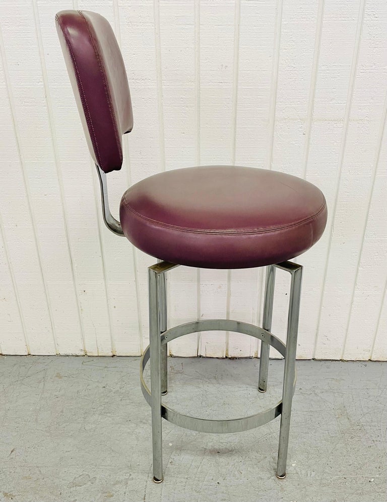 Vintage Milo Baughman Style Chrome Bar Stools - Set of 4 For Sale at ...