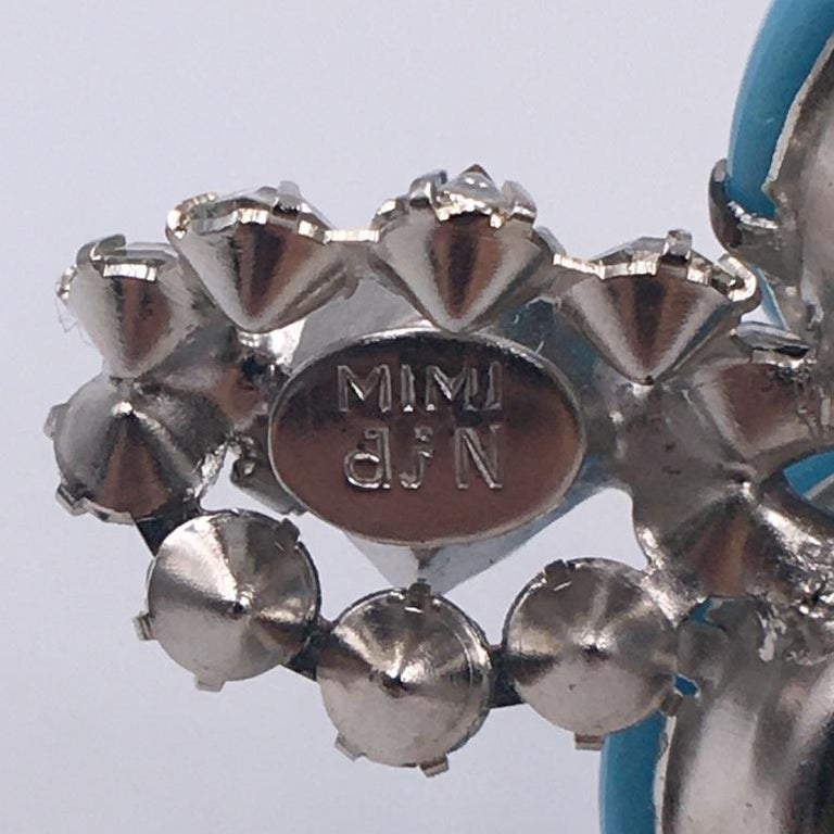 Vintage Mimi d N Rare Turquoise Brooch at 1stDibs