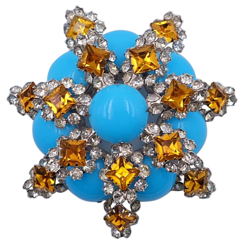 Vintage Mimi d N Rare Turquoise Brooch at 1stDibs