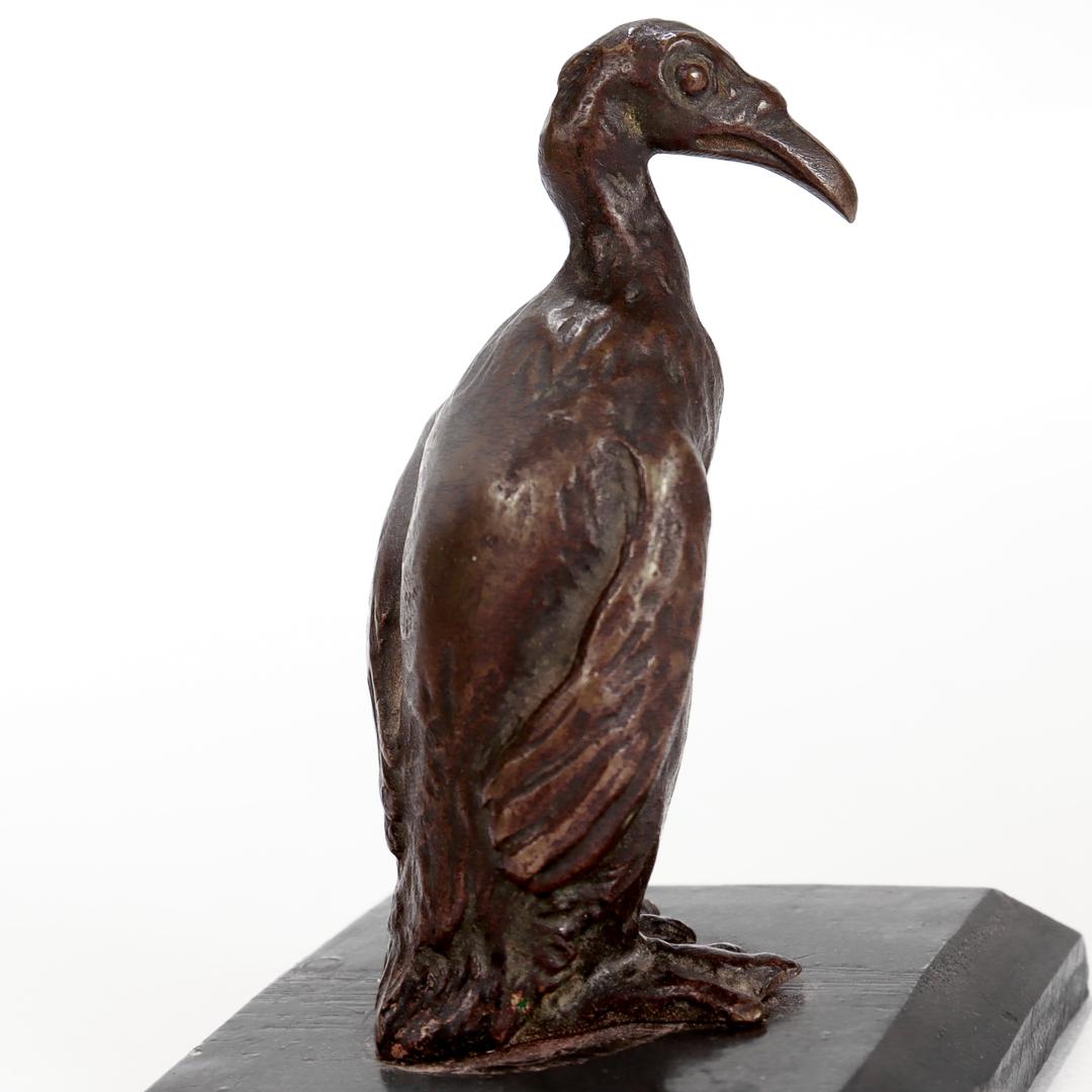Vintage Miniature Bronze Cormorant Figurine or Sculpture For Sale at ...