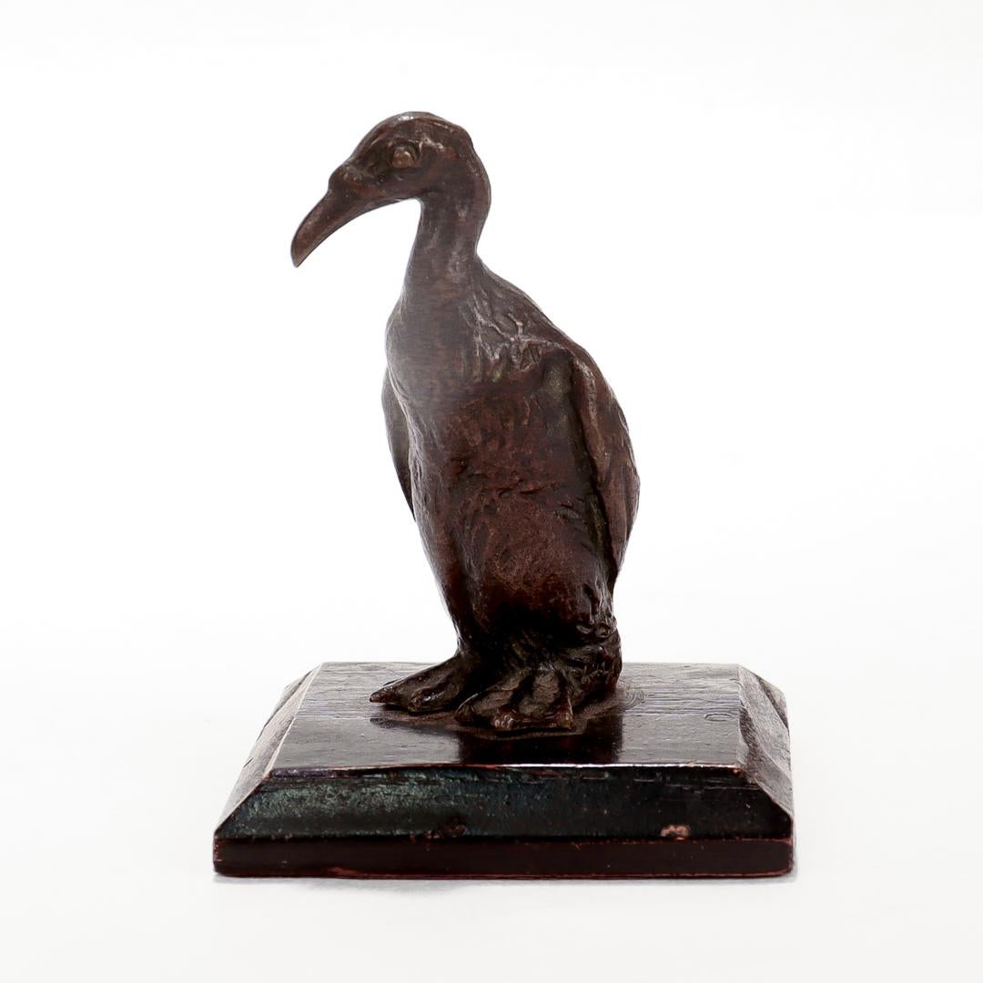 Vintage Miniature Bronze Cormorant Figurine or Sculpture For Sale at ...
