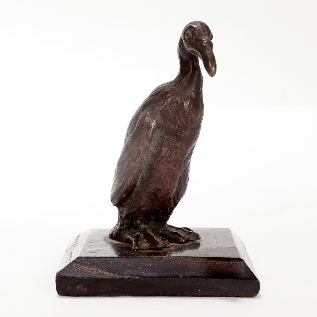 Vintage Miniature Bronze Cormorant Figurine or Sculpture For Sale at ...