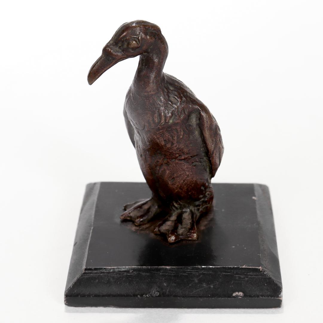 Vintage Miniature Bronze Cormorant Figurine or Sculpture For Sale at ...