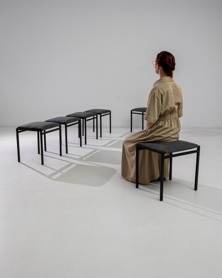 Vintage Minimalist Czech Stools, Set of Six at 1stDibs