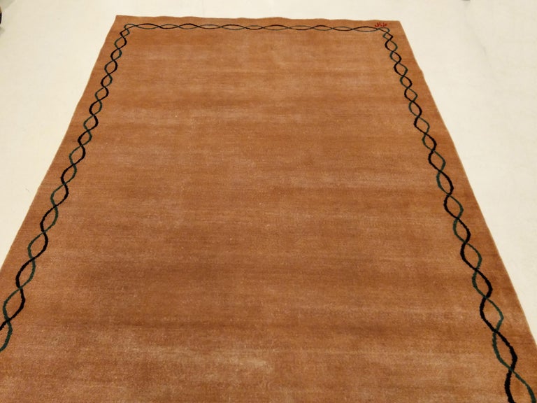 Vintage Minimalist Modernist Design Rug For Sale at 1stDibs
