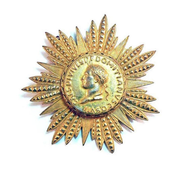 Vintage Miriam Haskell Roman Coin Brooch/Pin For Sale at 1stDibs