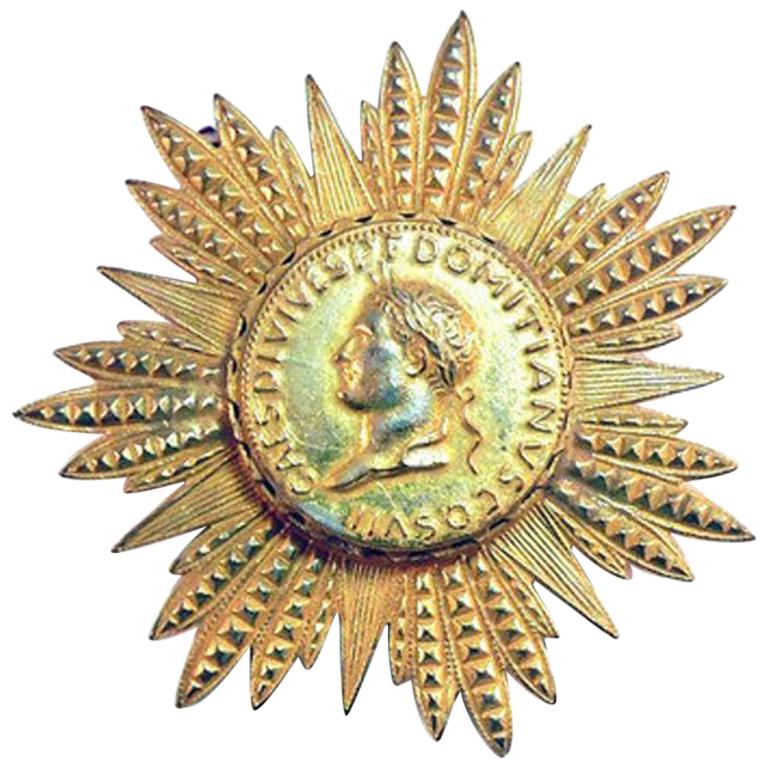Vintage Miriam Haskell Roman Coin Brooch/Pin For Sale at 1stDibs