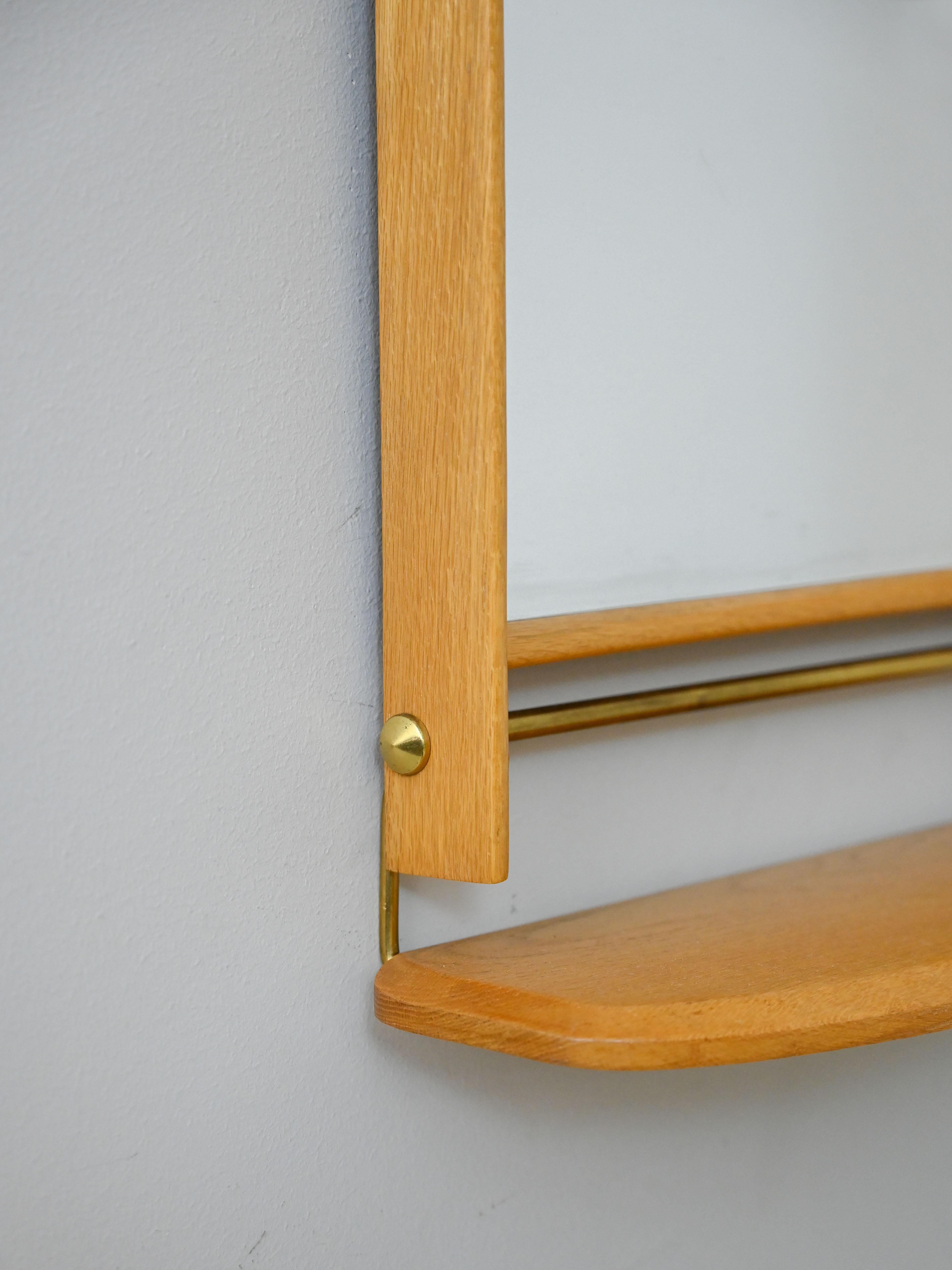 Vintage Mirror with Shelf For Sale at 1stDibs