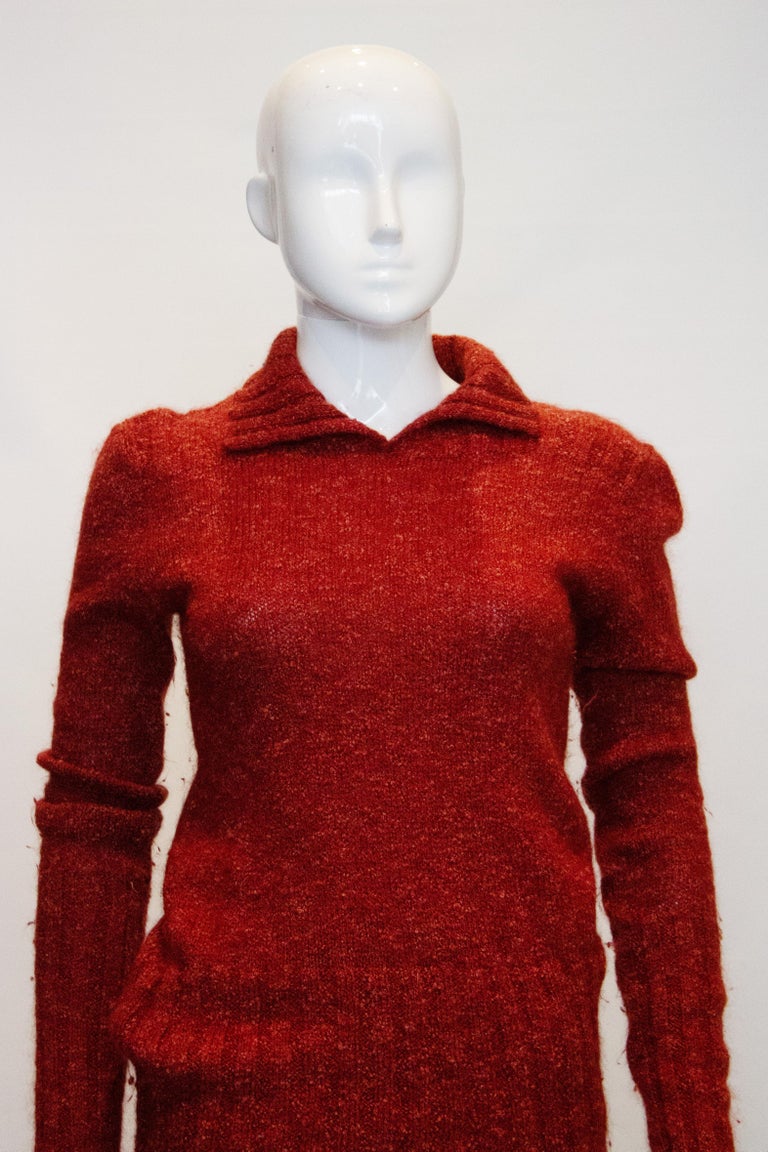 Vintage Missoni Brown Label Rust Red Wool Jumper For Sale at 1stDibs