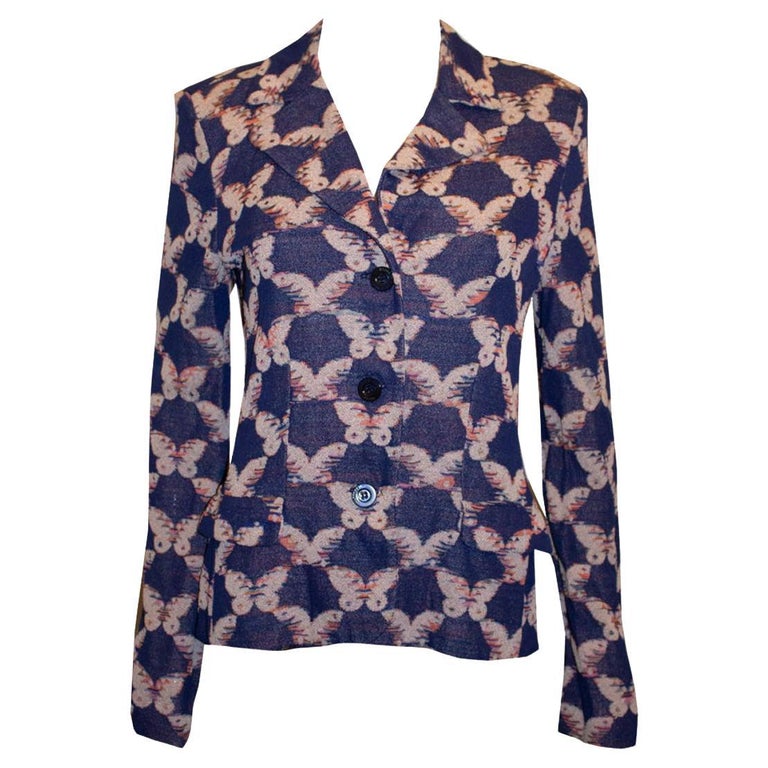 Vintage Missoni Jacket in Butterfly Print For Sale at 1stDibs