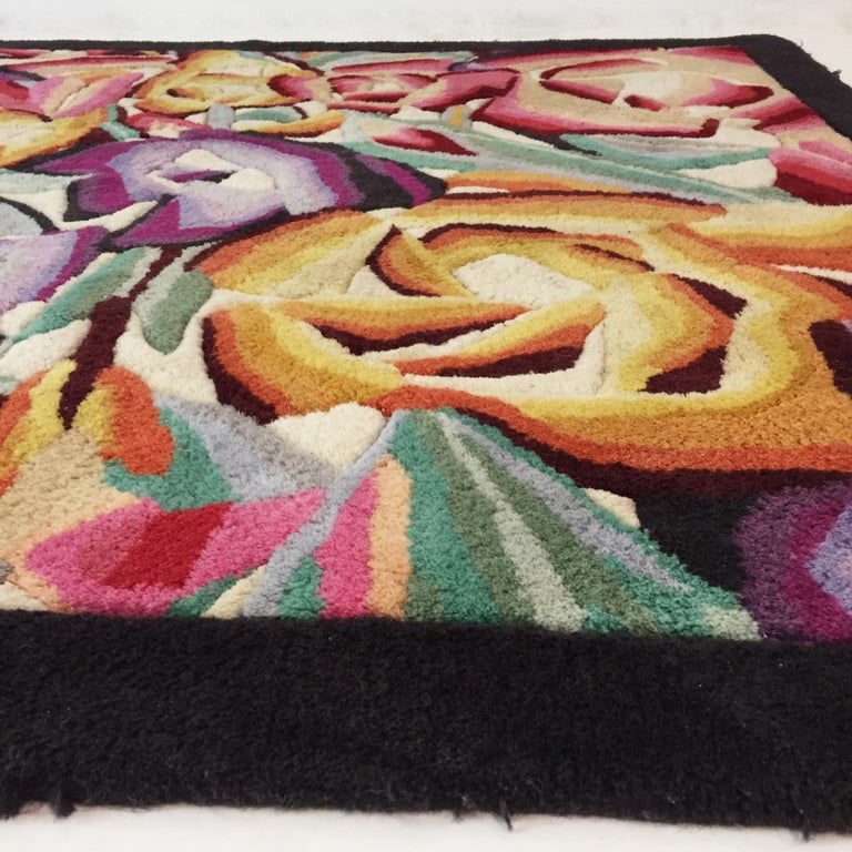 Vintage Missoni Square Flowers Rug Retro Carpet Floor Bedroom ...