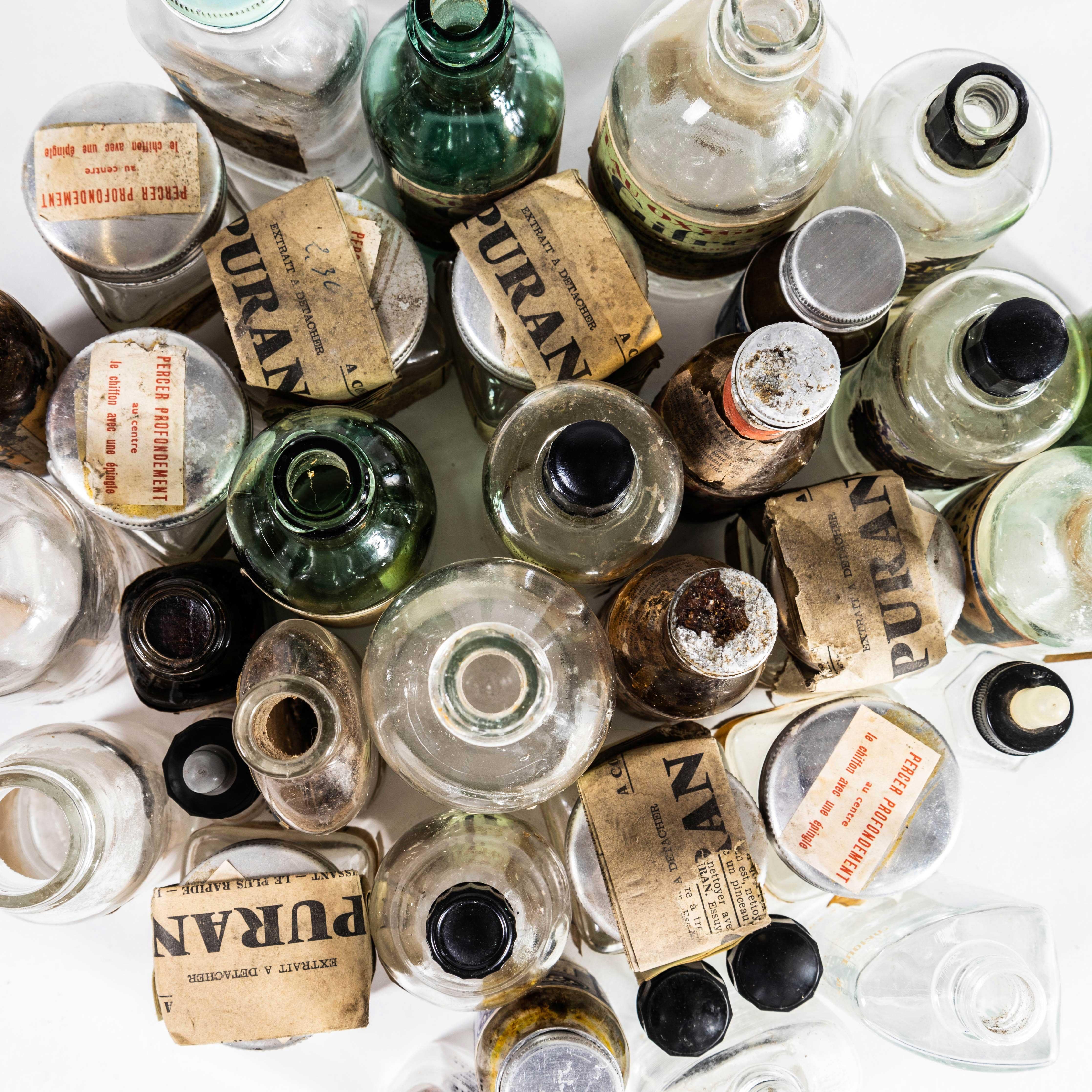Vintage Mixed Assortment Of Glass Bottles With Original Labels - New ...