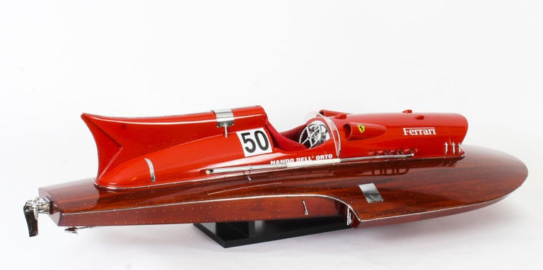 Vintage Model of a Ferrari Arno XI Hydroplane 1954, 20th Century at 1stDibs