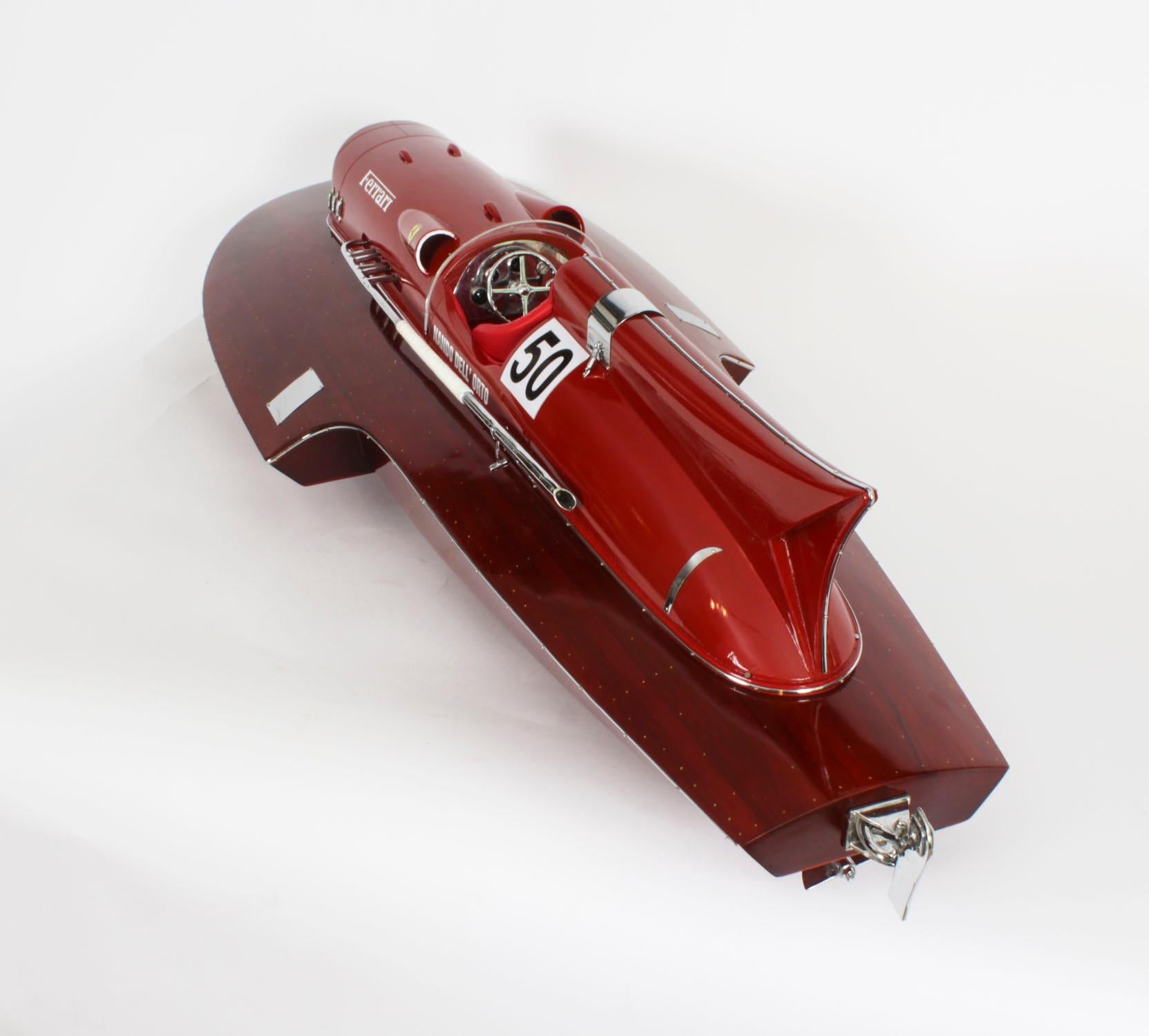 Vintage Model of a Ferrari Arno XI Hydroplane 1954 37" Long 20th ...