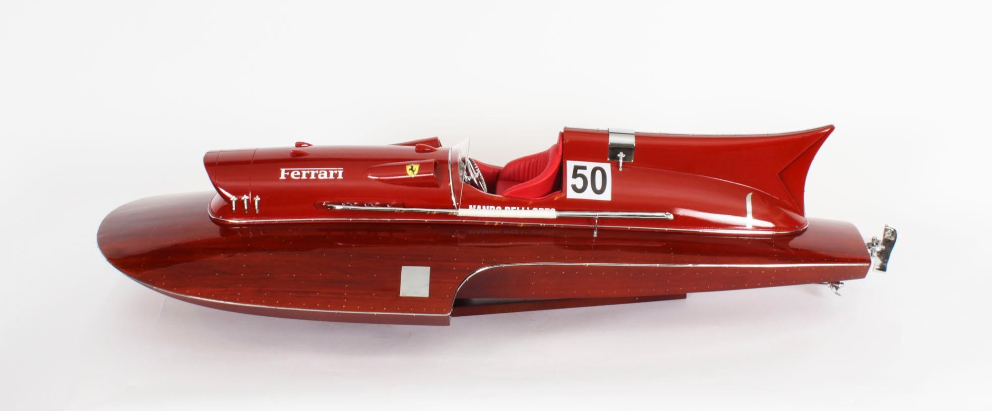 Vintage Model of a Ferrari Arno XI Hydroplane 1954 37" Long 20th ...
