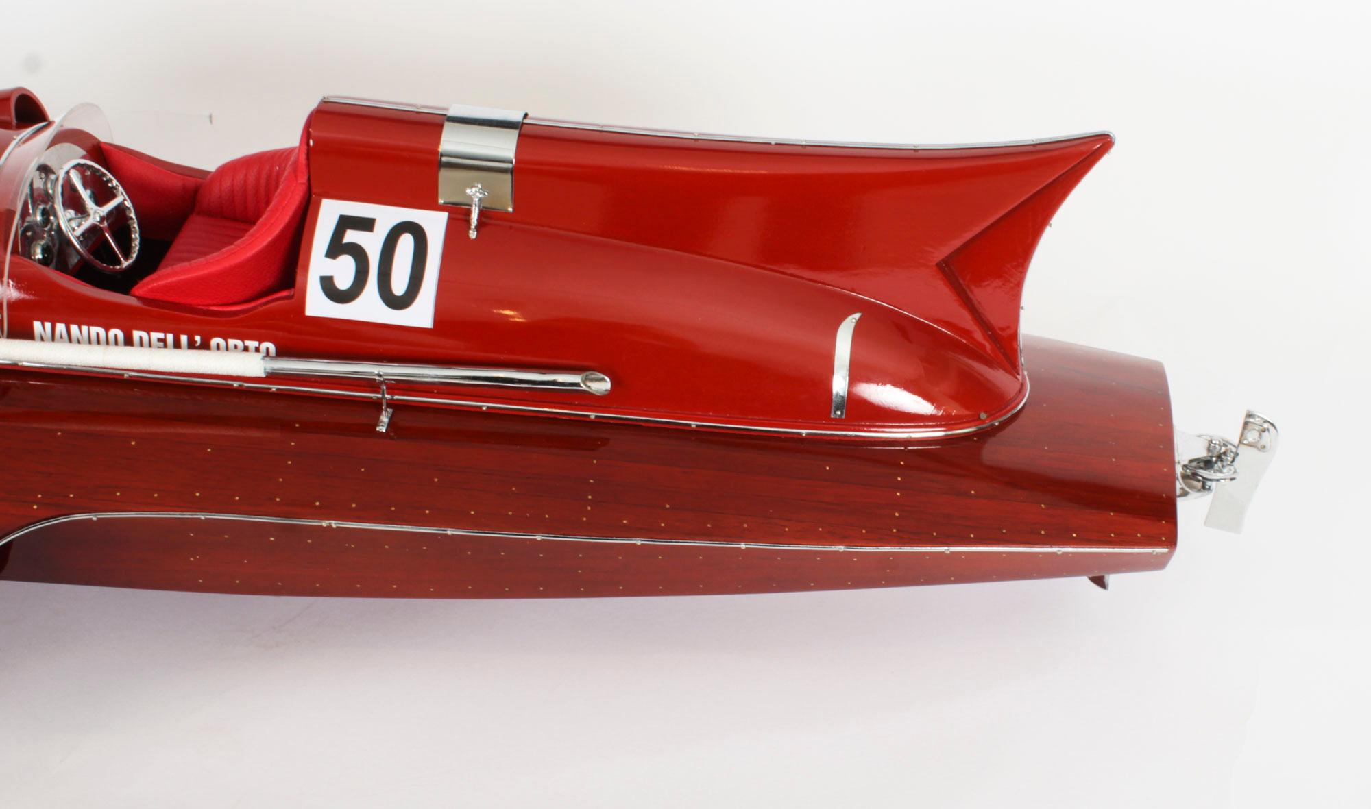 Vintage Model of a Ferrari Arno XI Hydroplane 1954 37" Long 20th ...