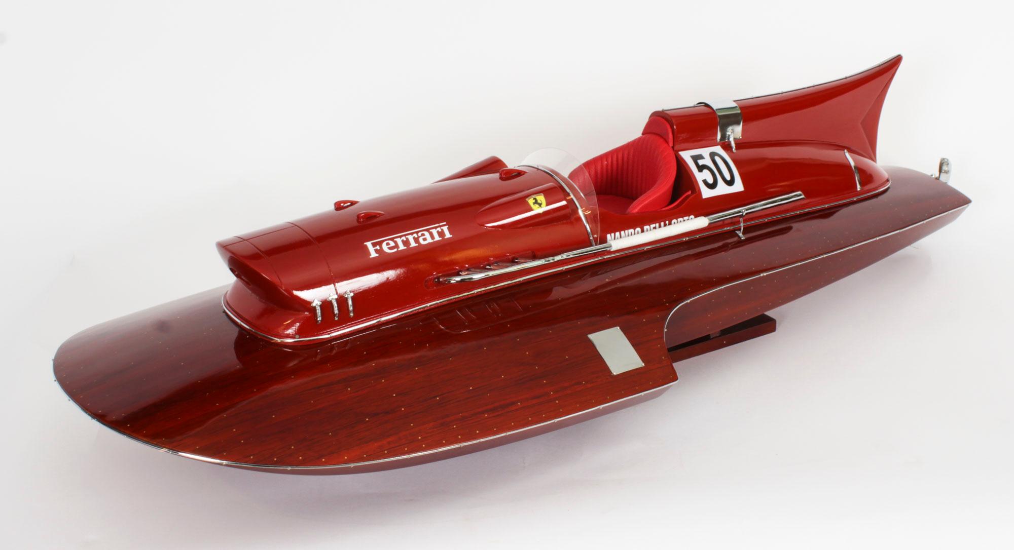 Vintage Model of a Ferrari Arno XI Hydroplane 1954 37" Long 20th ...