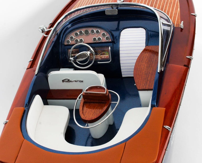 Vintage Model of a Riva Aquariva Speedboat Cream Interior, 20th Century ...