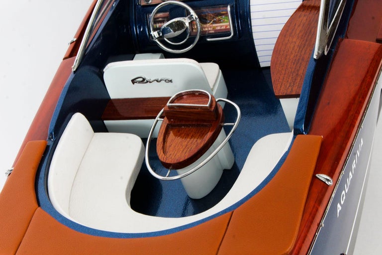 Vintage Model of a Riva Aquariva Speedboat Cream Interior, 20th Century ...