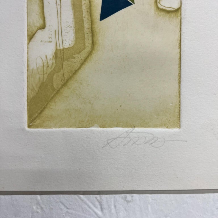 Vintage Modern Abstract Art signed Color Artwork on Paper For Sale at ...