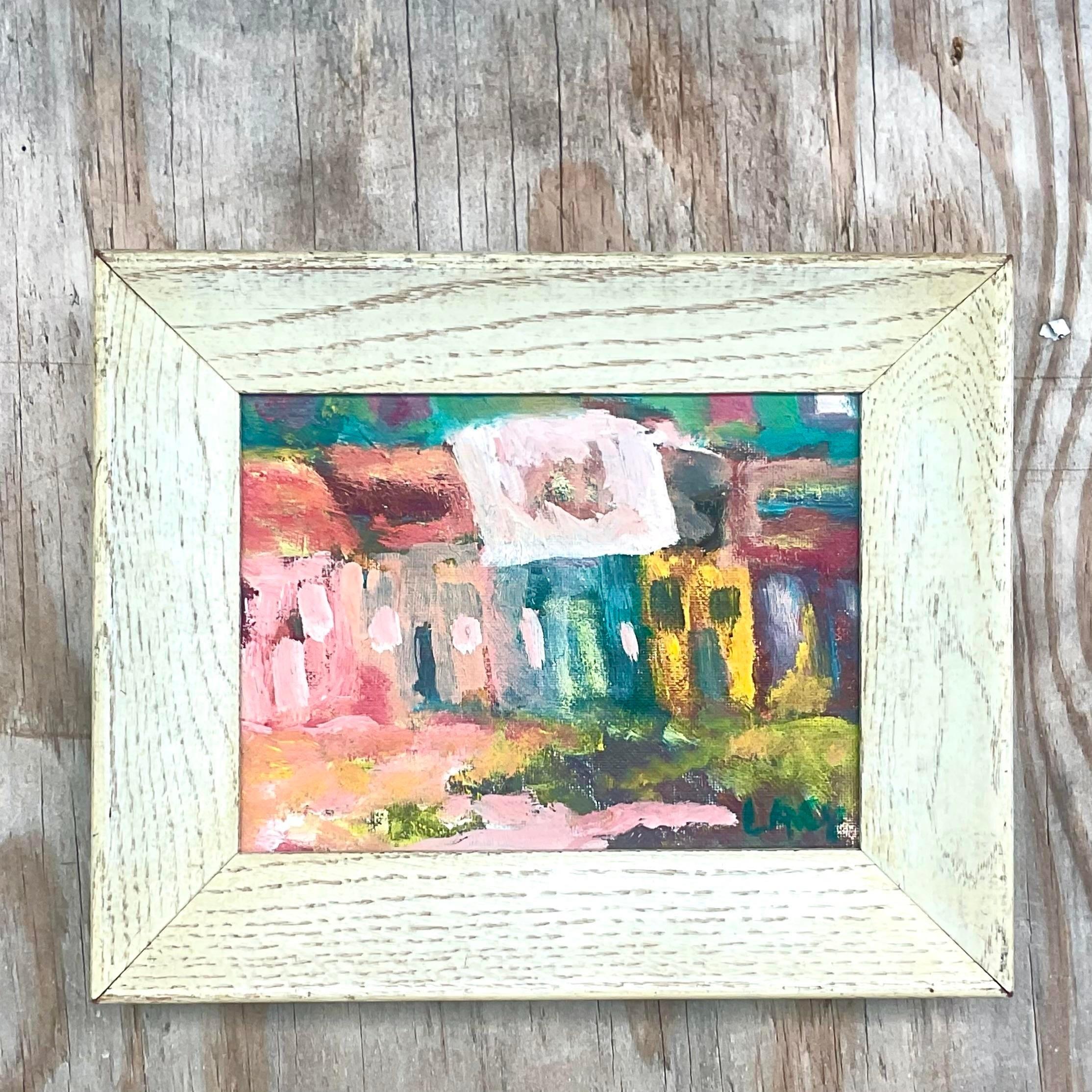 Vintage Modern Abstract Expressionist Signed Original Abstract Oil ...