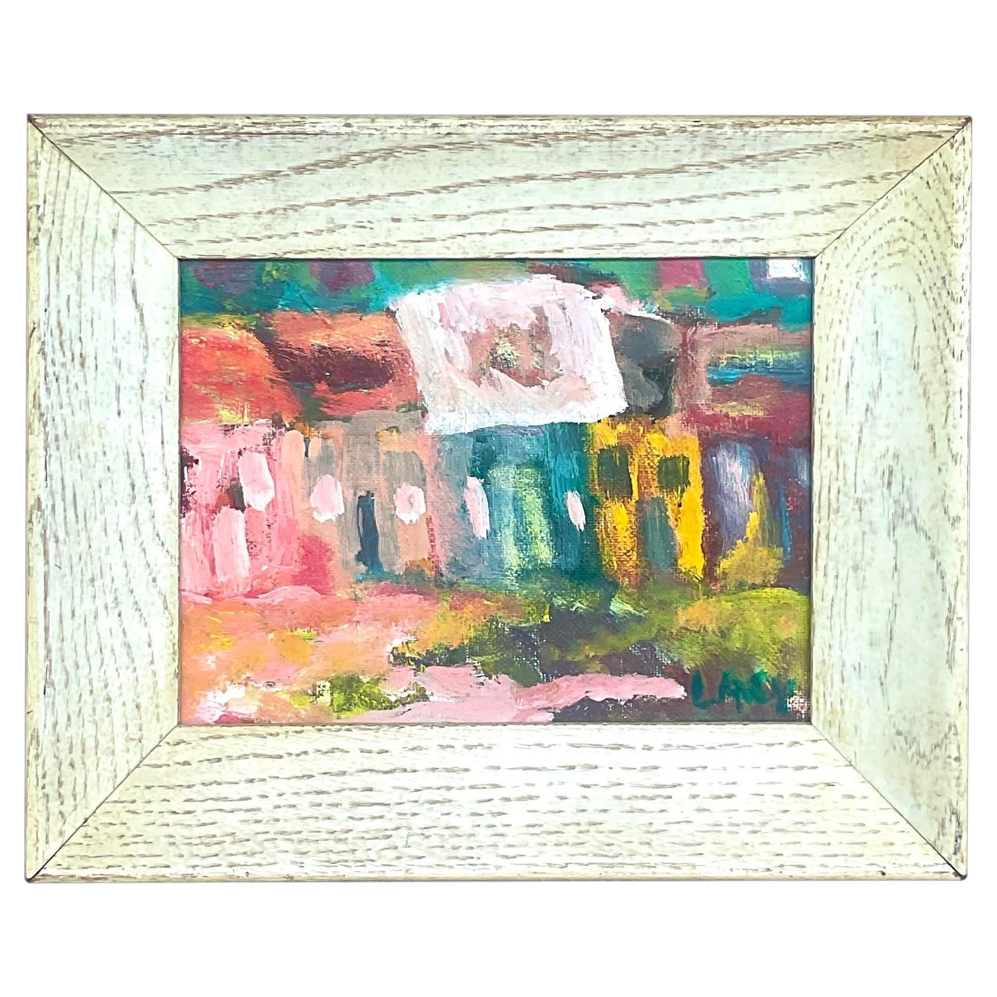 Vintage Modern Abstract Expressionist Signed Original Abstract Oil ...