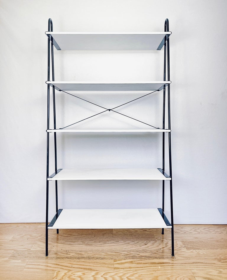 Italian Post-Modern Architectural Bookcase, Ladder Shelving Unit ...