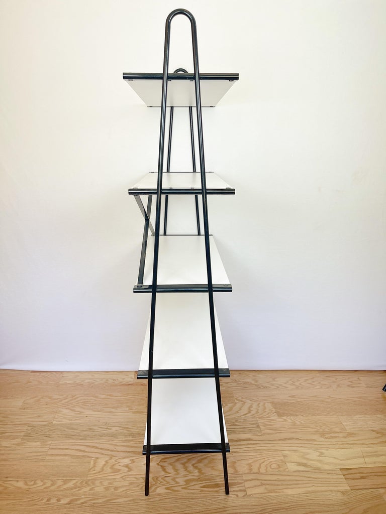Italian Post-Modern Architectural Bookcase, Ladder Shelving Unit ...