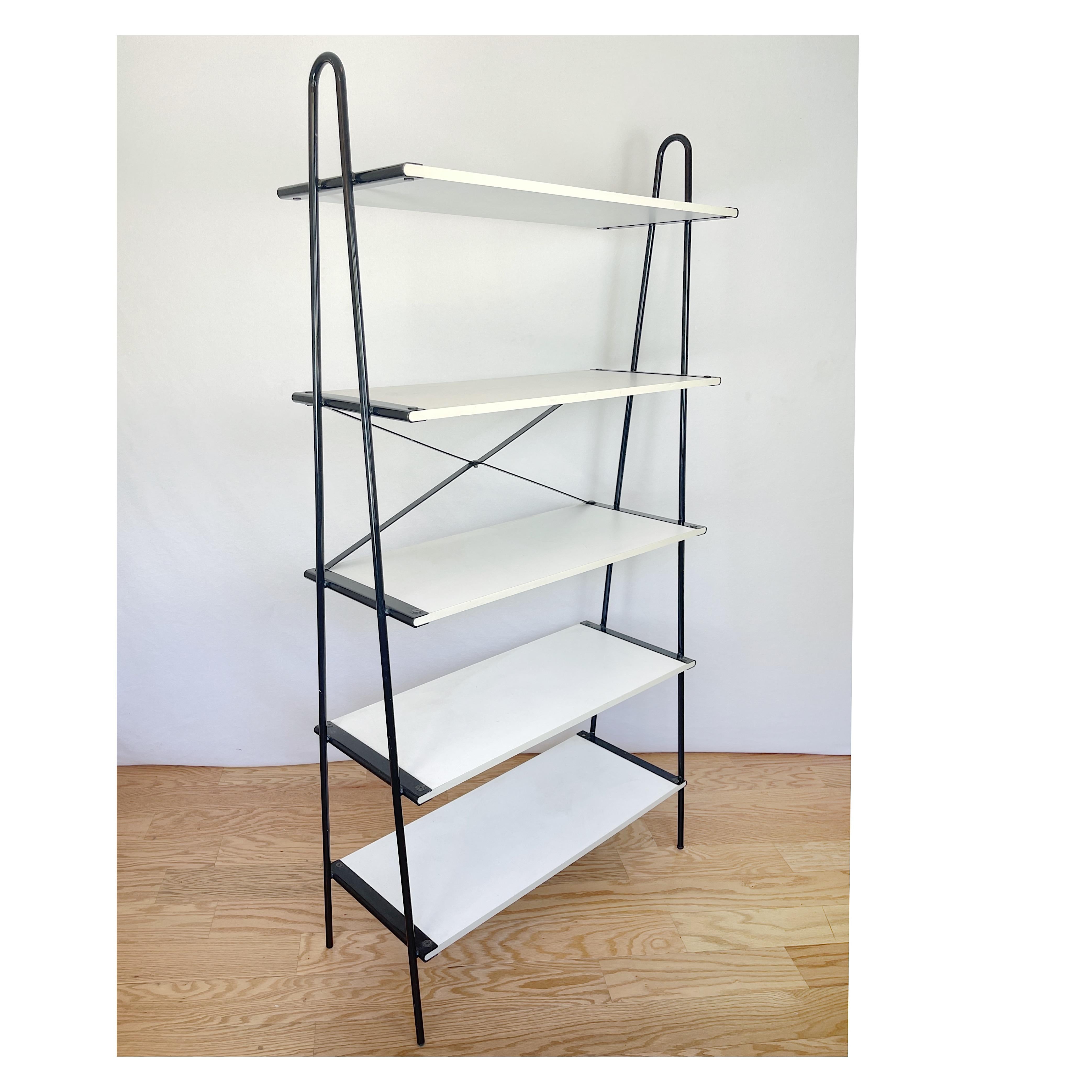 Italian Post-Modern Architectural Bookcase, Ladder Shelving Unit ...