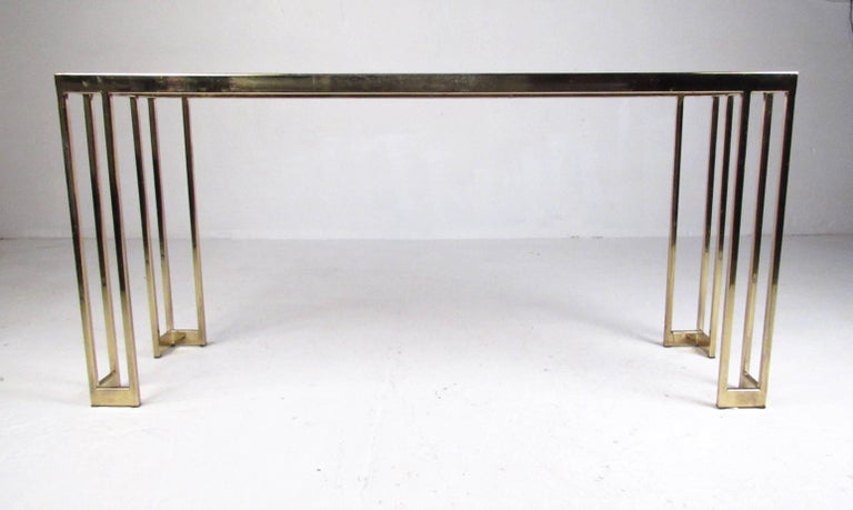 Vintage Modern Brass Finish Console Table For Sale at 1stDibs | brass ...