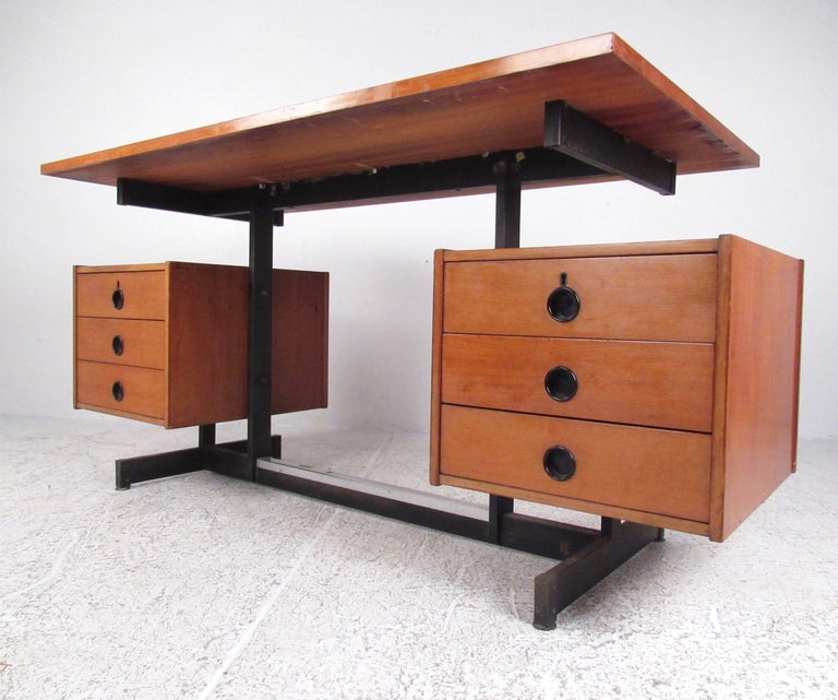 Vintage Modern Floating Top Desk at 1stDibs
