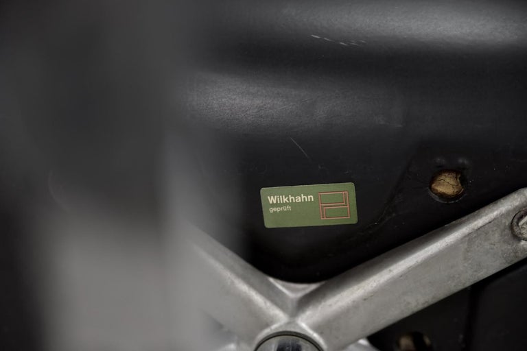 Vintage Modern German Black Leather Delta 2000 Office Chair from ...