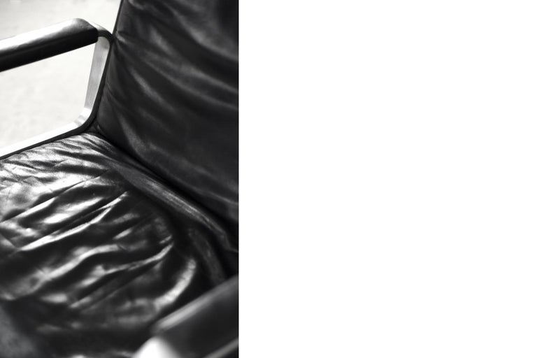 Vintage Modern German Black Leather Delta 2000 Office Chair from ...