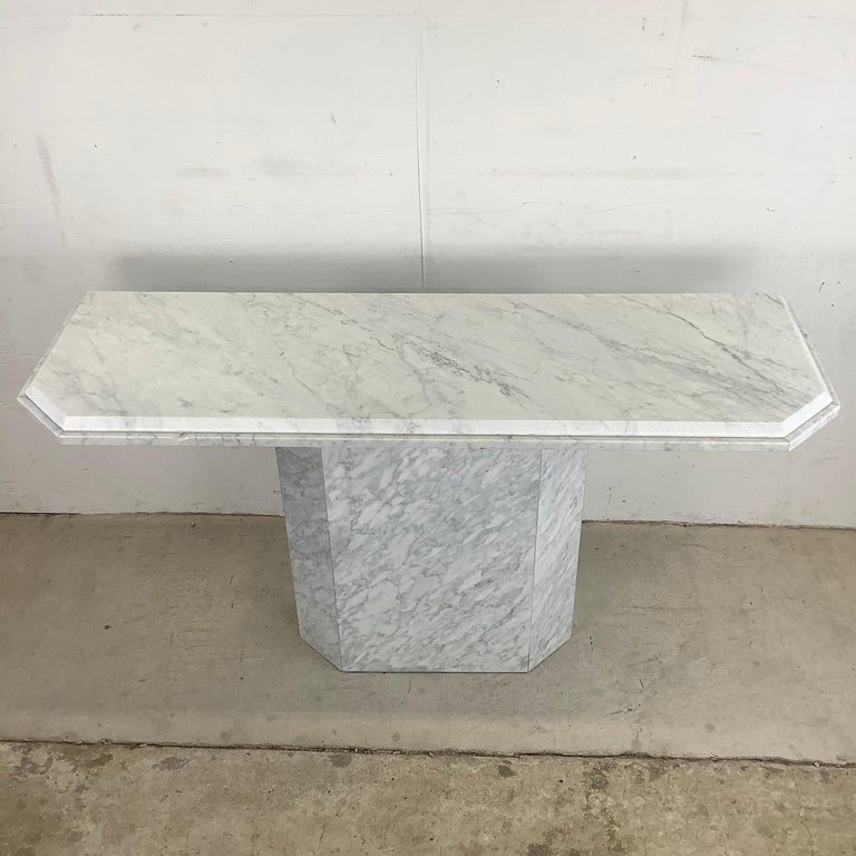 Vintage Modern Italian Design White Marble Console Table For Sale at ...