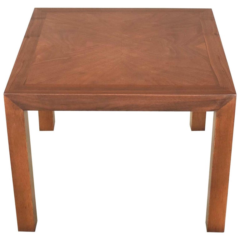 Vintage Modern Lane Solid Walnut Square Parsons Side Table Style #1124 ...