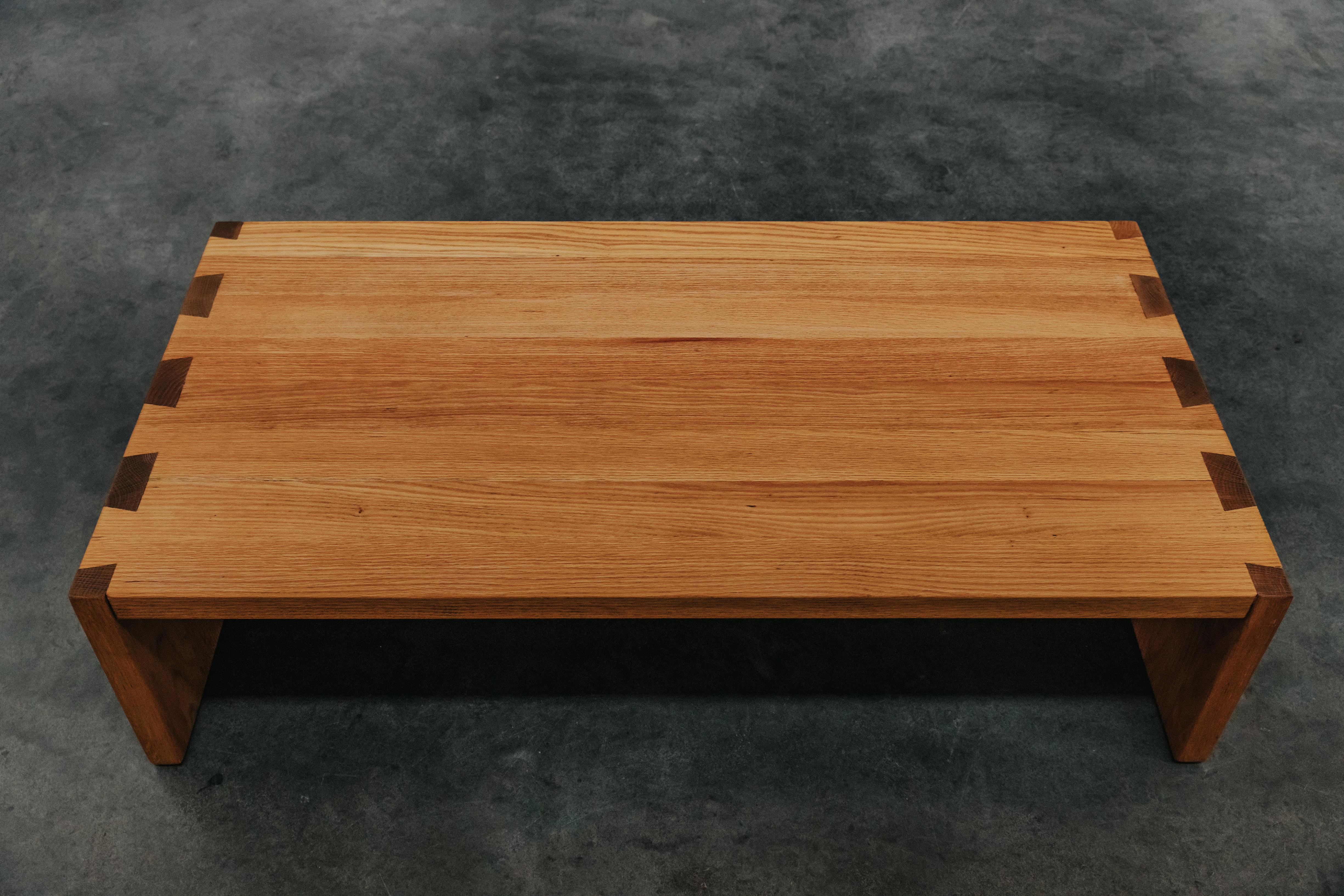 Vintage Modern Oak Coffee Table From France, Circa 1970 For Sale at 1stDibs