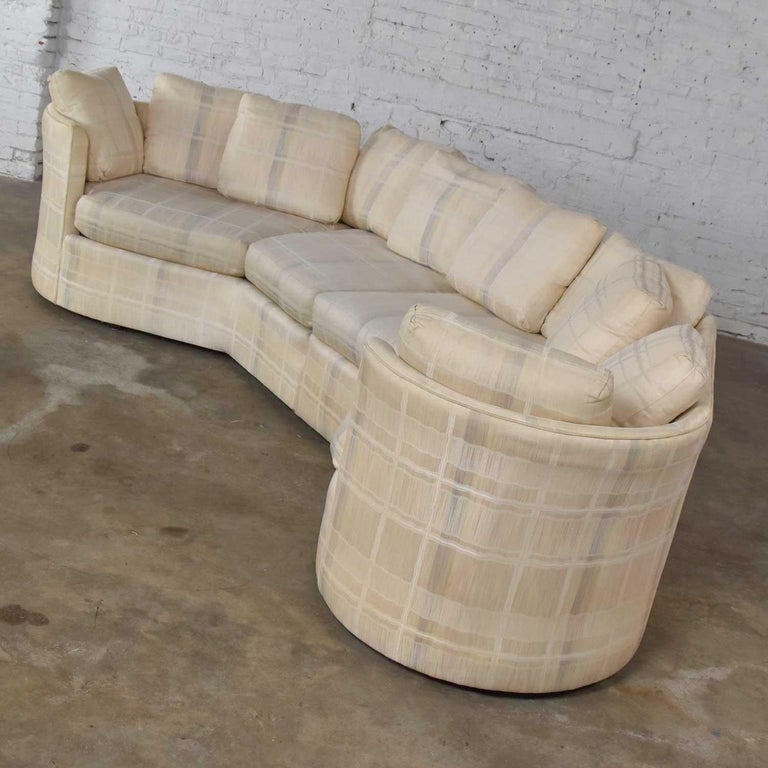 Vintage Modern or Art Deco Revival Two Piece Angled Sectional Sofa by ...