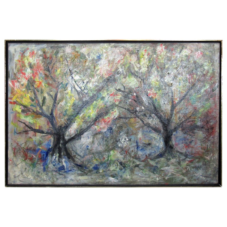 Vintage Modern Painting by Wegener For Sale at 1stDibs