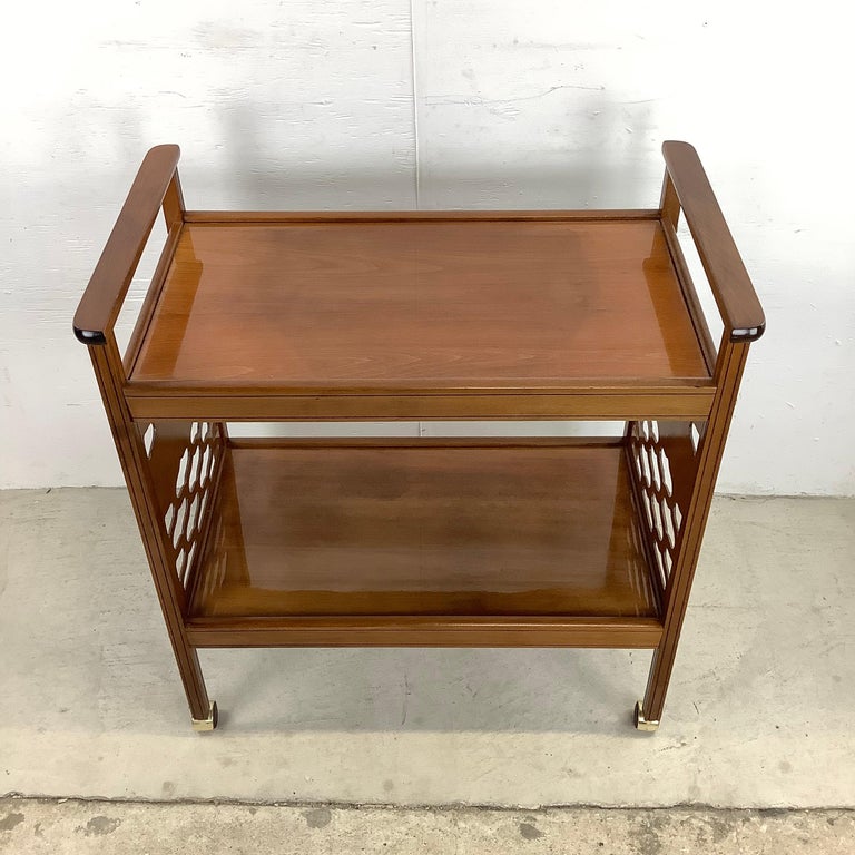 Vintage Modern Rolling Bar Cart or Service Cart For Sale at 1stDibs