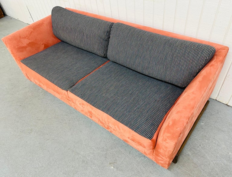 Vintage Modern Salmon Sofa For Sale at 1stDibs