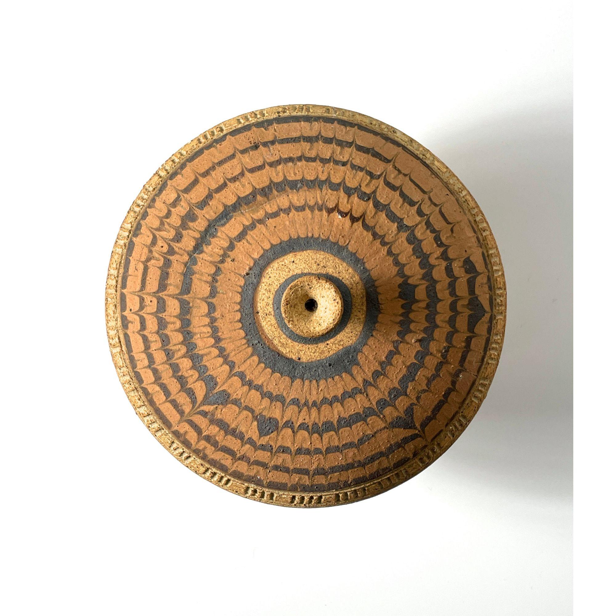 Vintage Modern Signed Studio Pottery Vessel Weed Pot Vase in Stoneware ...